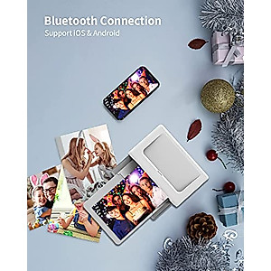 Bluetooth Photo Printer 4×6’’, Portable Instant Picture Printer for iPhone/Smart Phone, Compatible with iOS and Android Device