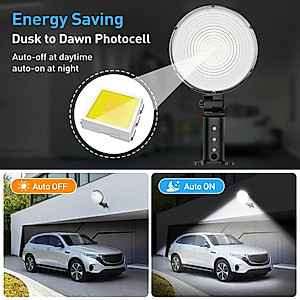 Barn Light,150W 20000LM 6500K Daylight Dusk to Dawn Outdoor Lighting with Photocell,Adjustable Angle,IP66 Waterproof Street Lights for Security/Farmhouse/Garage