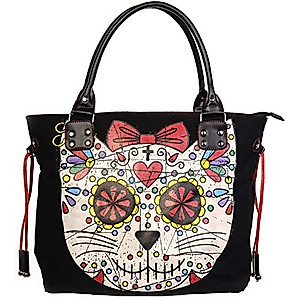 Lost Queen Sugar Skull Kitten Handbag