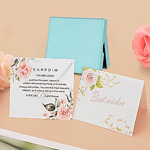 Pearl Pendant Necklace, Single pearl necklace for women adjustable length S925 sterling silver simple Handmade pearl Chain necklace as everyday jewlery Birthday Gift for women girls friends Mom