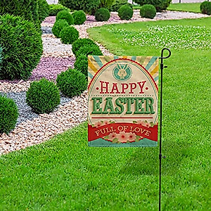 My Little Nest Seasonal Garden Flag Vintage Happy Easter Double Sided Vertical Garden Flags for Home Yard Holiday Flag Outdoor Decoration Farmhouse Banner 12"x18"