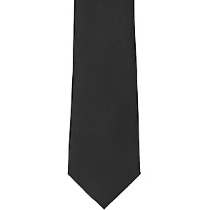 tiemart Matte Finish Tie, 3" Width (Black)