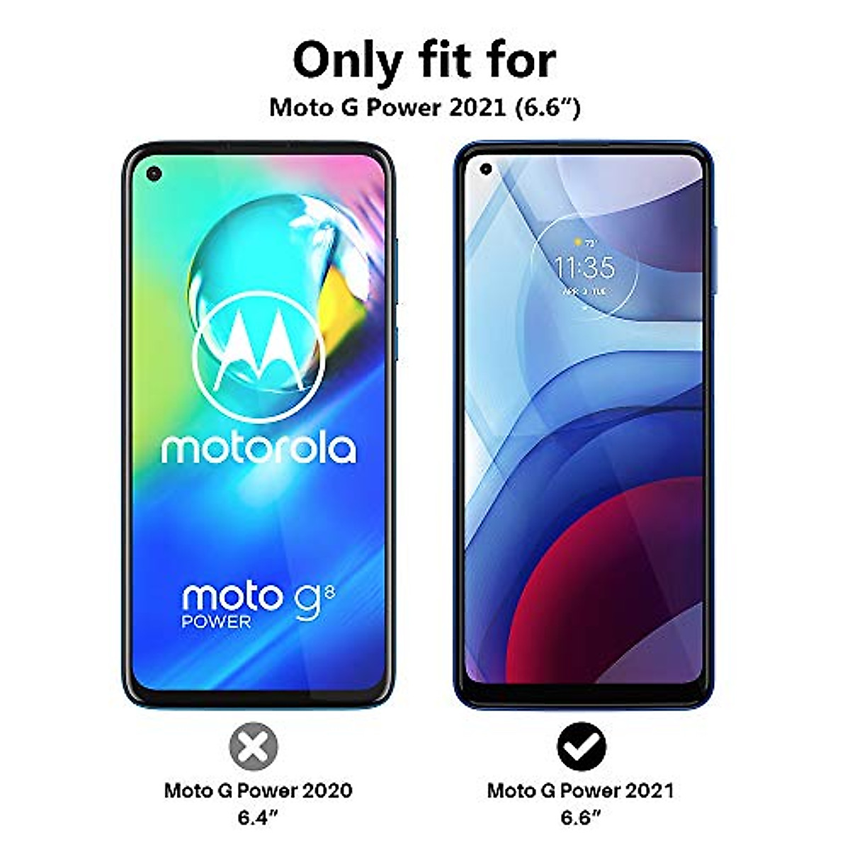 TOCOL [6 Pack] Compatible with Moto G Power 2021 (Not for Moto G Power 2020) - 3 Pack Tempered Glass Screen Protector and 3 Pack Camera Lens Protector [Easy Installation Frame] HD Clear Case Friendly