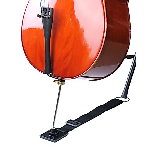 OBTANIM 5 Pcs Cello Endpin Anchor Stopper Include Cello Adjustable Strap Rest Cello Endpin Non Slip Stand Holder 3 Pcs Rubber Tip Floor Protector for Cello Bass Performance Accessories