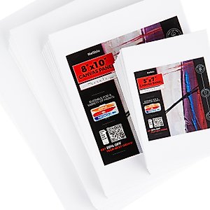 Neliblu White Canvases for Painting - Pack of 12, 4x4 Inches - Cotton Painting Canvas Boards for Oil and Acrylic Painting, Art Canvas for Dry and Wet Canvas Painting | White Canvas Board for Kids