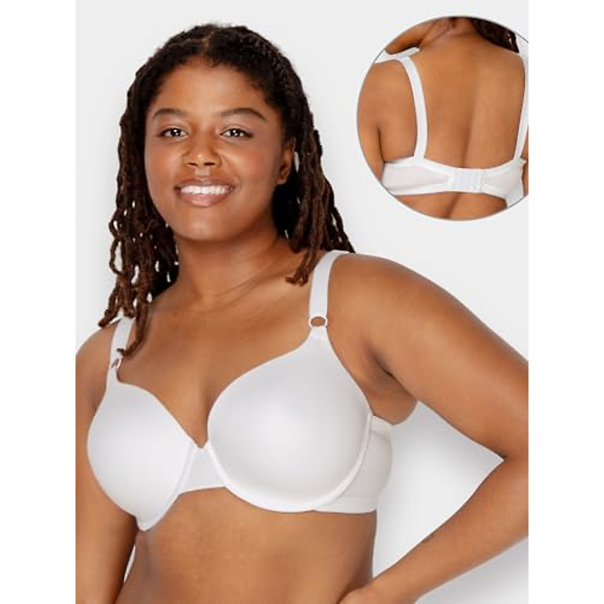 Fruit of the Loom Women's T-Shirt Bra, Black Hue/Sand/White, 36C