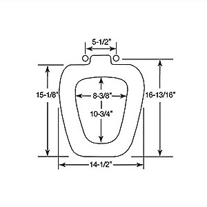 Premium Molded Wood Seat White Round Closed Front Toilet Seat for Eljer Toilets