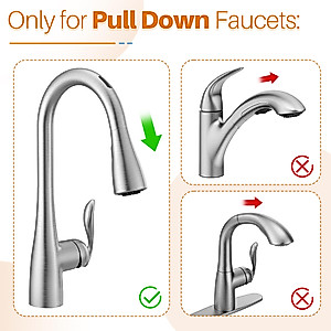 Kitchen Faucet Pull Down Hose 150259 for Moen Faucet Replacement Part 150259 Hose, Faucet Part 187108 Kitchen Sink Hose Compatible with Moen Pull Down Sprayer