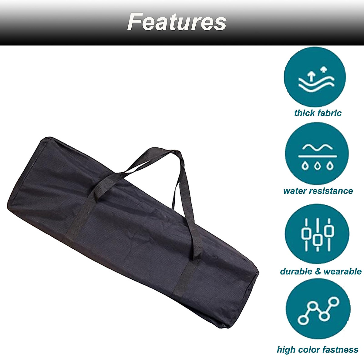 MJFUNTXY BBQ Tool Storage Bag, Grill Utensil Storage Bag Oxford Grilling Bags for Outdoor Grilling Waterproof Foldable Cooking Tools Bag Carry Bag for Camping Car Trip Outdoor Camping