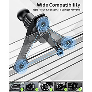 ZOOAUX Universal Air Vent Clip for Wireless Car Charger & Car Mount, Ultra Strong Anti-Shake Vent Grip for Most Car Phone Mount Holders with Joint Ball [Diameter 0.67 in (17mm)]