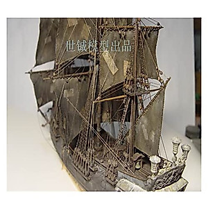 3D Pirate Wooden Kits 1: 96 Pirates of The Caribbean Black Pearl Wooden Sailboat Model Kit Collection Ornaments Display
