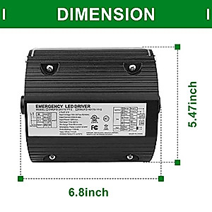 40W Emergency LED Driver AC Input 100-347V Output DC170V Emergency Backup Battery Emergency Driver for UFO LED HIGH Bay Light UL Listed