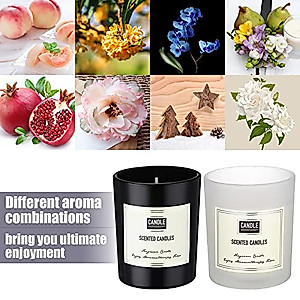 MTLEE 24 Pcs Candles for Home Scented Candles Gift Set for Women Bulk 8 Long Lasting Aromatherapy Jar Candle Soy Wax Candles for Teacher Birthday Thanksgiving Anniversary (Fresh Scent, Elegant Style)