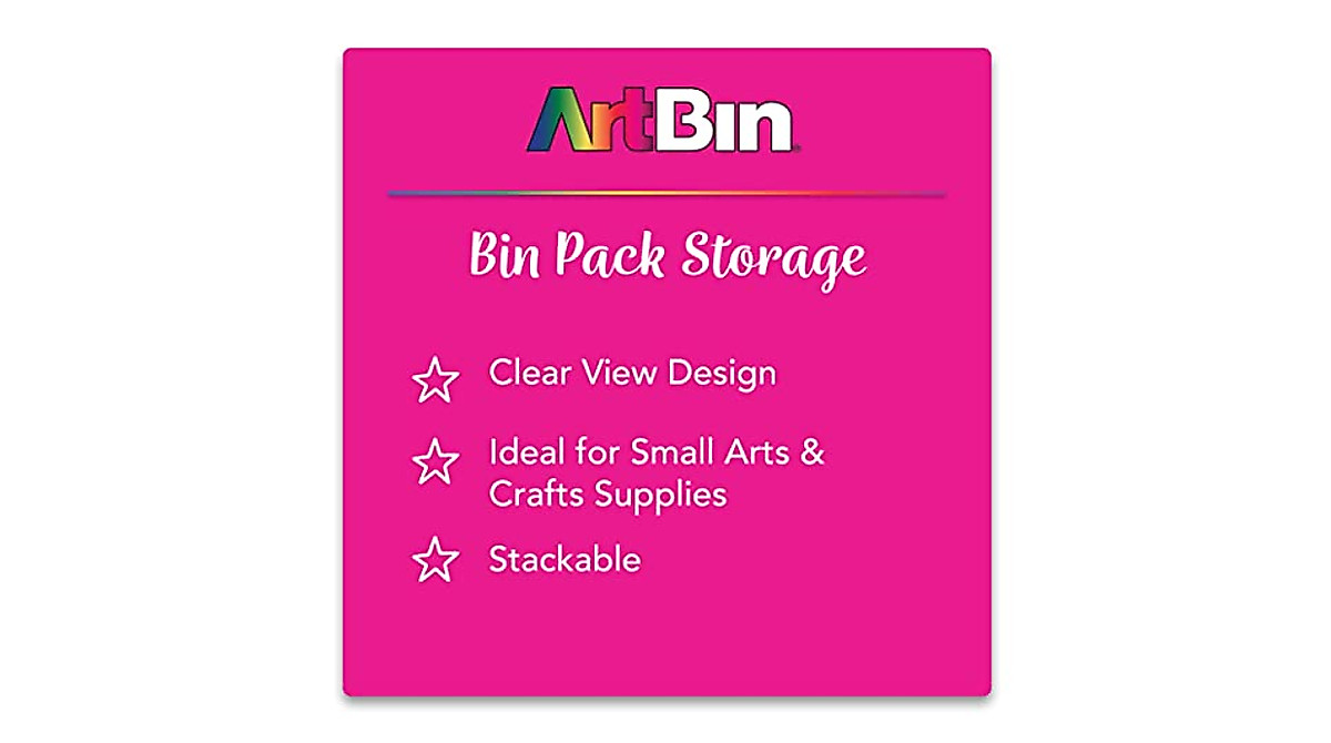 ArtBin XL Storage Bins 4-Pack - Clear Craft Organizer for Art Supplies