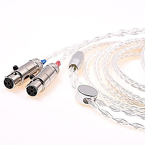 GAGACOCC 4Pin XLR Balanced 8 Cores 5n Silver Plated Headphone Upgrade Cable Compatible for Audeze LCD-2 LCD-3 LCD-4 LCD-X LCD-XC 2m (6.5ft)