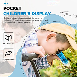 Pocket Microscope for Kids,Portable Handheld Science Educational Toys for Age 4+ Year Old Boys and Girls,50x Zoom,Interactive Learning,Nature Exploration Gift to Students Mini Stemscope with Light