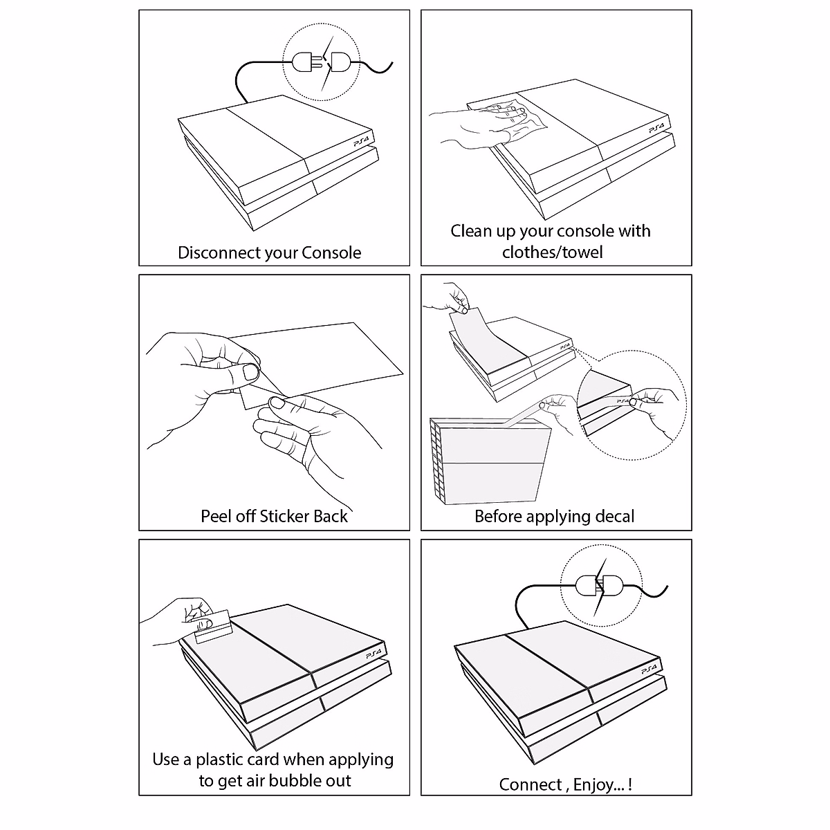 ZOOMHITSKINS PS4 Console and Controller Skins, Black Leather Red Sado Sexy Girl Art Painting Ruby Cherry, Durable, Bubble-Free Goo-Free, 1 Console Skin 2 Controller Skins, Made in USA