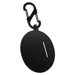 Geiomoo Silicone Carrying Case Compatible with FreeBuds 4i, Portable Scratch Shock Resistant Cover with Carabiner (Black)