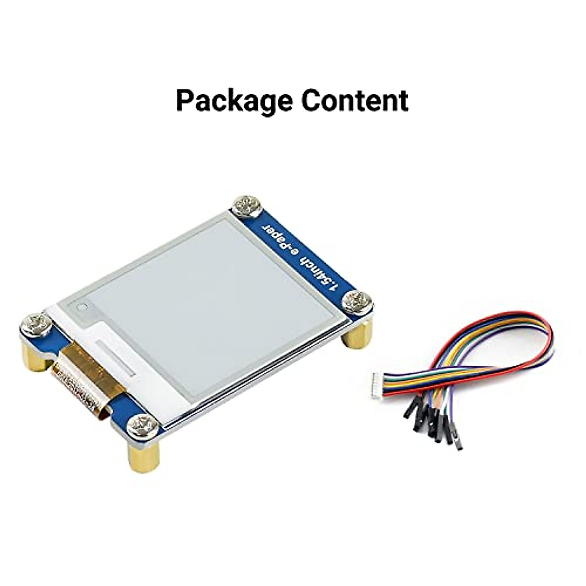 Waveshare 1.54inch E-Ink Display Module Compatible with Raspberry Pi 5/4B/3B/Zero/Zero W/Zero 2W/Pico/Pico W/Pico WH, 200x200 Resolution SPI Interface Supports Partial Refresh.