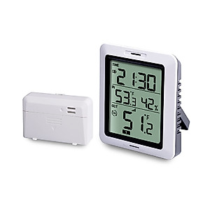ECOWITT WH53 Outdoor Thermometer Sensor, Rainproof Temperature Sensor, Works with WH0280 WH0281 WH0300 WH0310 - Accessory Only, Can NOT Be Used Alone, 433 MHz