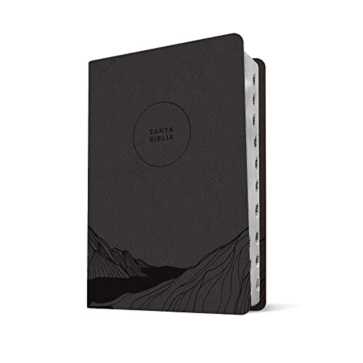 Santa Biblia NTV, Edición compacta, letra grande (SentiPiel, Carbón, Índice, Letra Roja) (Spanish Edition)