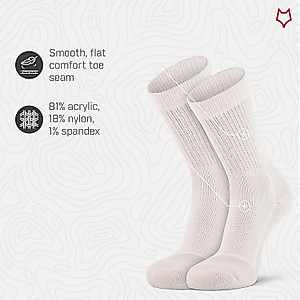 Fox River Men's Wick Dry® Athletic Crew - 2-Pk, White, Medium