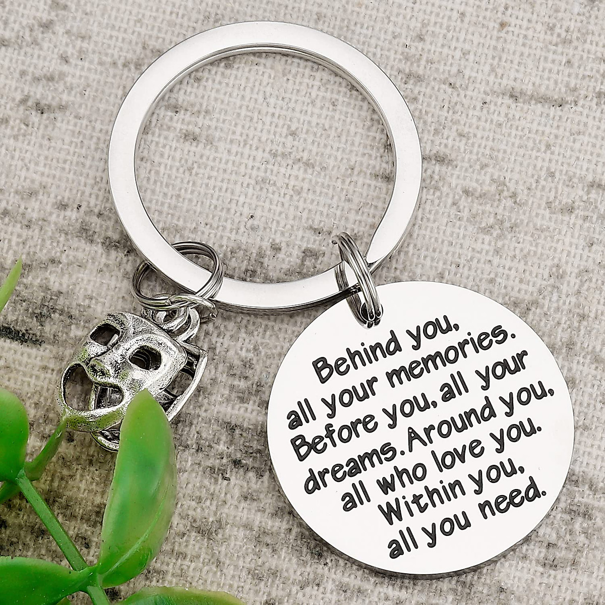 AHAETH Theatre Gifts Keychain for Men Girls Actor Thespian Keychains Jewelry Theatre Keychain