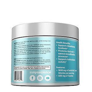 MYOXCIENCE NAC + Glycine Supreme N-Acetyl-L-Cysteine, Glycine and Taurine Combination,Powder