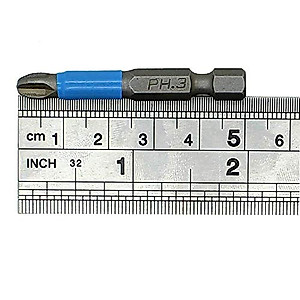 AUTOTOOLHOME 10pcs Hex Magnetic Anti Slip Impact Screwdriver Bit Set Phillips PH3 2" Power Tool