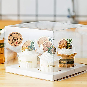 1.5 Inch Round Kraft Paper Thank You Stickers /500 Lables Per Roll/Perfect for Business Events,Customer Appreciation,Gift Package,Wedding, Anniversary, Graduation,Birthday