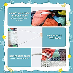 Sheal Kids 100pcs 3-Ply Disposable Face Masks 5-Colorful Tie Dye Printed Design for 4-12 Years Children