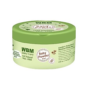 WBM Care Baby Powder Talc Free, specifically Designed for Baby's Delicate Skin, Unscented Baby Powder-140g