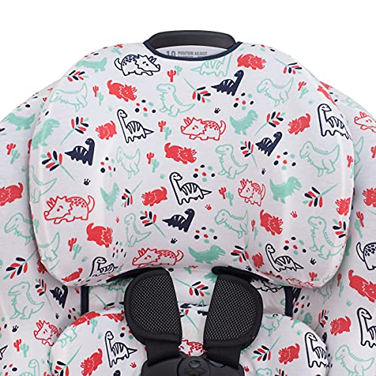 JYOKO Kids Cover Liner for car seat Compatible with Graco Extend2fit, 100% Cotton Made (Dino Party)