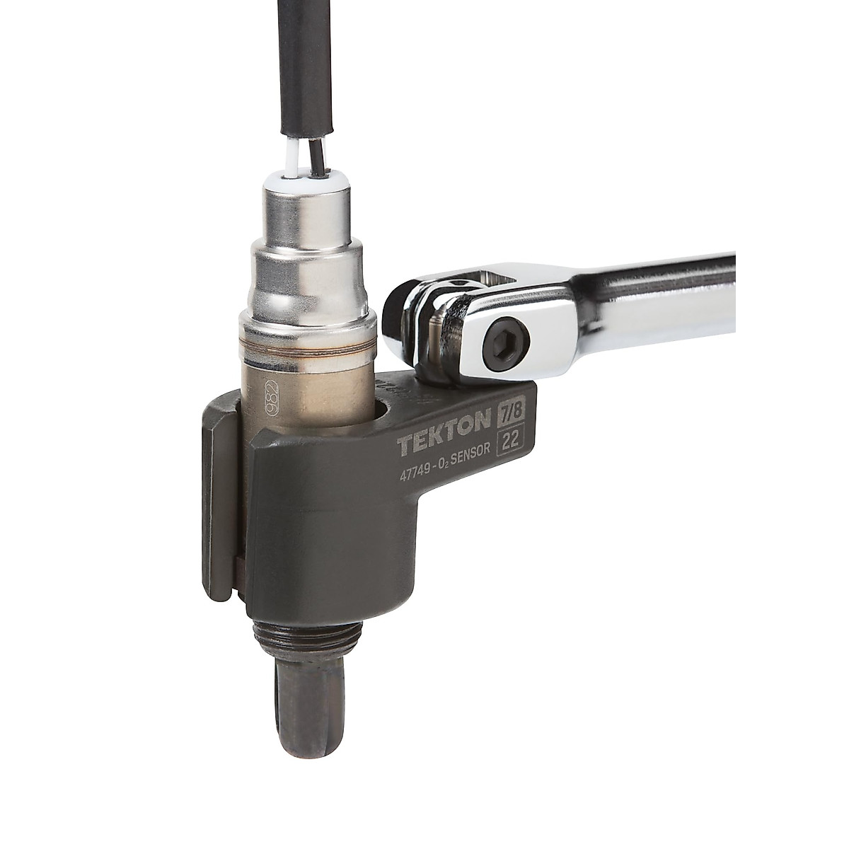 TEKTON 3/8 Inch Drive x 7/8 Inch Offset 6-Point Oxygen Sensor Socket | 47749, Original Version