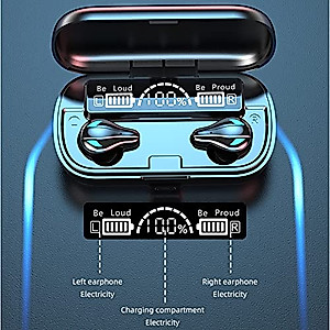 Wireless Earbuds Bluetooth in Ear Light-Weight Headphones Built-in Microphone Immersive Premium Sound with Charging Case Blac