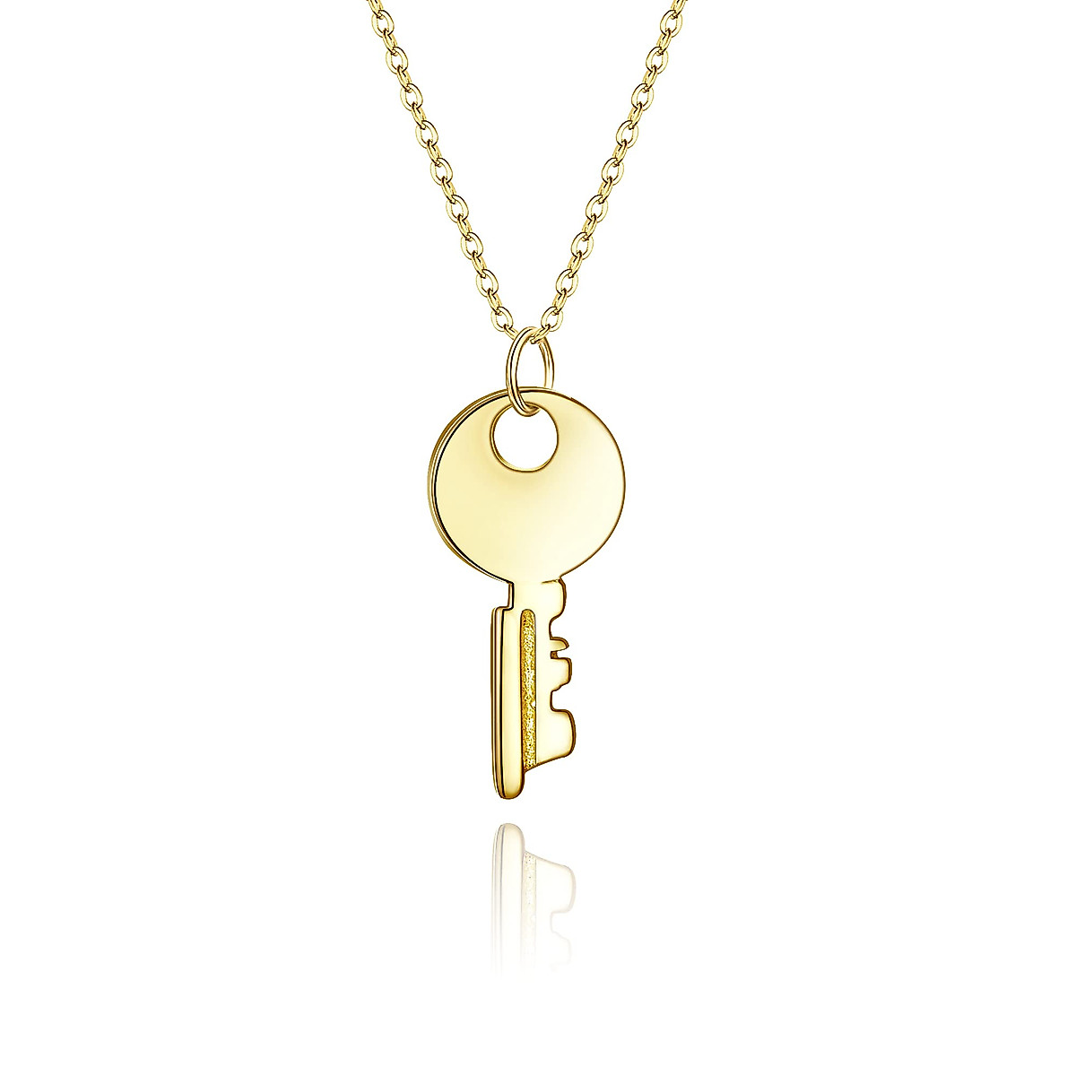 BriLove Gifts for Mom 925 Sterling Silver Unique Personalized Key Pendant Valentines Day Necklace for Women Mothers Day/Valentines Day/Birthday/Christmas/Anniversary Gold-Tone