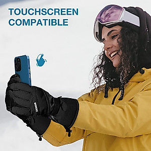 ZIONOR X11 Ski Goggles Magnetic Cylindrical Snowboard Snow Goggles for Men Women and Ski Gloves