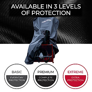 Tough Cover Snow Blower Cover - Certified Waterproof, Heavy Duty 210D Marine Grade Fabric - Universal Outdoor Protection for Snow Blower