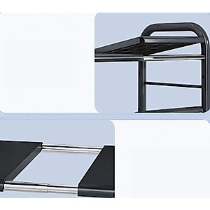 2-Tier Bathroom Kitchen Cabinet Organizers,Under Sink Storage Shelf Telescopic Adjustable with Removable Panels,for Laundry Bedroom