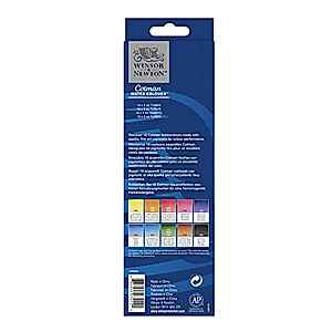 Winsor & Newton Cotman Watercolor Paint Set, 10 Colors, 5ml (0.17-oz) Tubes