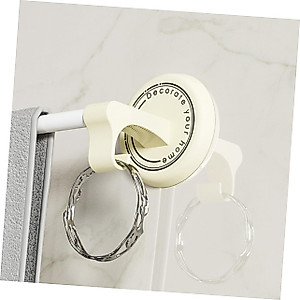 Amosfun 2pcs Kitchen Towel Rack Bathroom Towel Holders White Abs Kitchen Towel Bar Bathroom Towel Holder Iron Pipe Paint