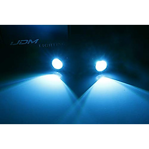 iJDMTOY 2pcs Ice Blue 3-SMD High Power Projector LED Eagle Eye Lights w/Back Bolt-On Screws For Parking Lights, Driving Fogs, etc