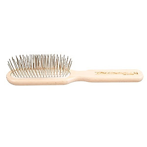 Chris Christensen 27 mm Oblong Pin Dog Brush, Original Series, Groom Like a Professional, Stainless Steel Pins, Lightweight Beech Wood Body, Ground and Polished Tips