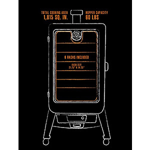 PIT BOSS PB7000SP Wood Pellet Smoker, 7 Series Vertical, Black