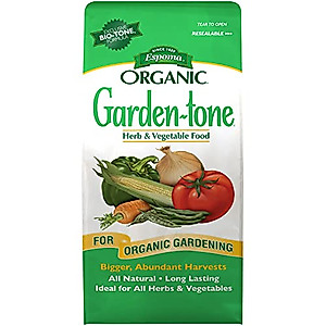 Espoma Organic Garden-Tone 3-4-4 Organic Fertilizer for Cool & Warm Season Vegetables and Herbs. Grow an Abundant Harvest of Nutritious and Flavorful Vegetables – 4 lb. Bag - Pack of 2
