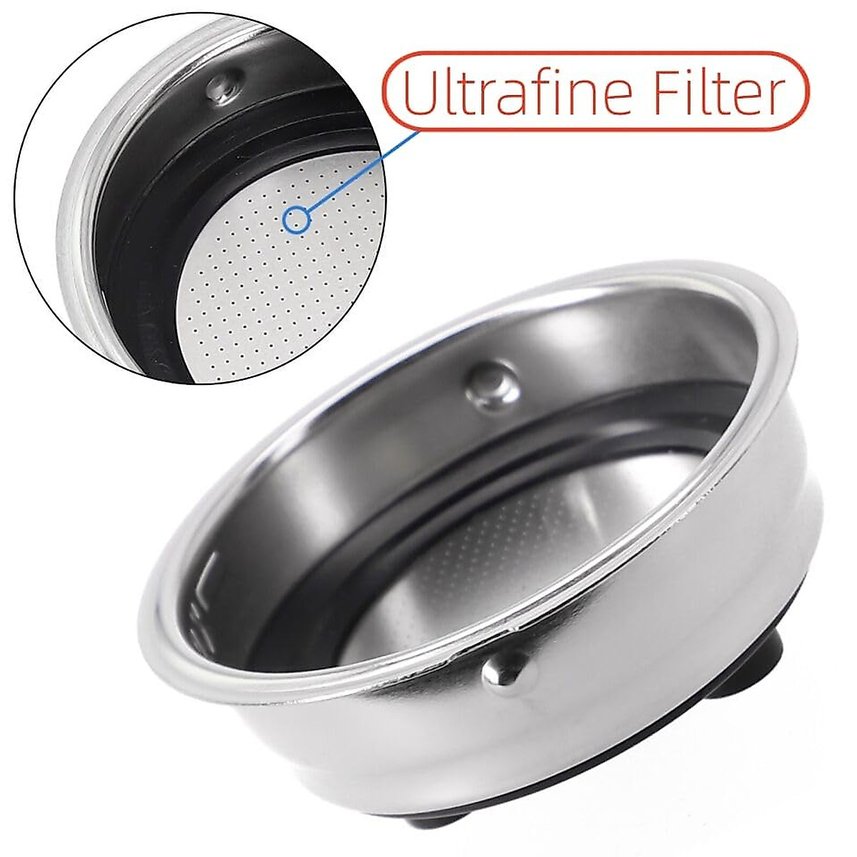 cdipkif 2Pack Pressurized Coffee Filter Basket 51mm Coffee Portafilter Basket Detachable Espresso Machine Portafilter Basket Replacement (single double serving suit)