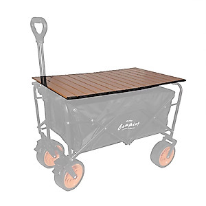 Issimober Aluminum Alloy Steel Collapsible Board Desktop for Garden Cart Foldable Wagon，Heavy Duty Metal Outdoor Camping 34.64x20.87'' Yellow