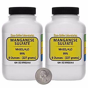 Manganese Sulfate [MnSO4(H2O)] 99% AR Grade Powder 1 Lb in Two Space-Saver Bottles