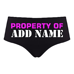 Naughty Custom Property of Daddy Panties – Flirty Premium Cotton Underwear – Sexy Gift Idea Black