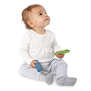 MindWare KEVA Junior - 20 Easy-Grip Plank Set for Toddlers - Made from Washable, Non-Toxic & BPA-Free, Recycled Materials